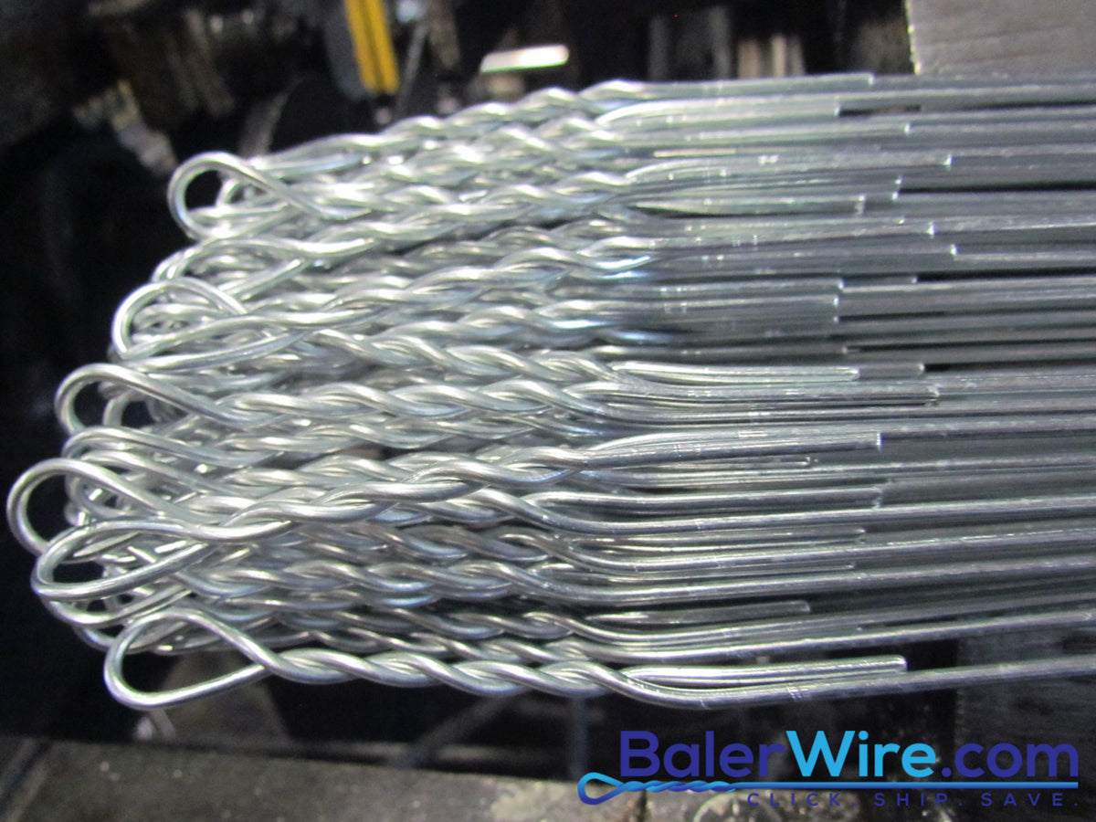12 Gauge Single Loop Galvanized Bale Ties | 100% Certified U.S. Steel – BalerWire.com